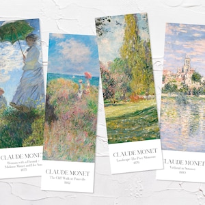 Monet Bookmark | Printable Bookmarks | Digital Download Bookmark ...