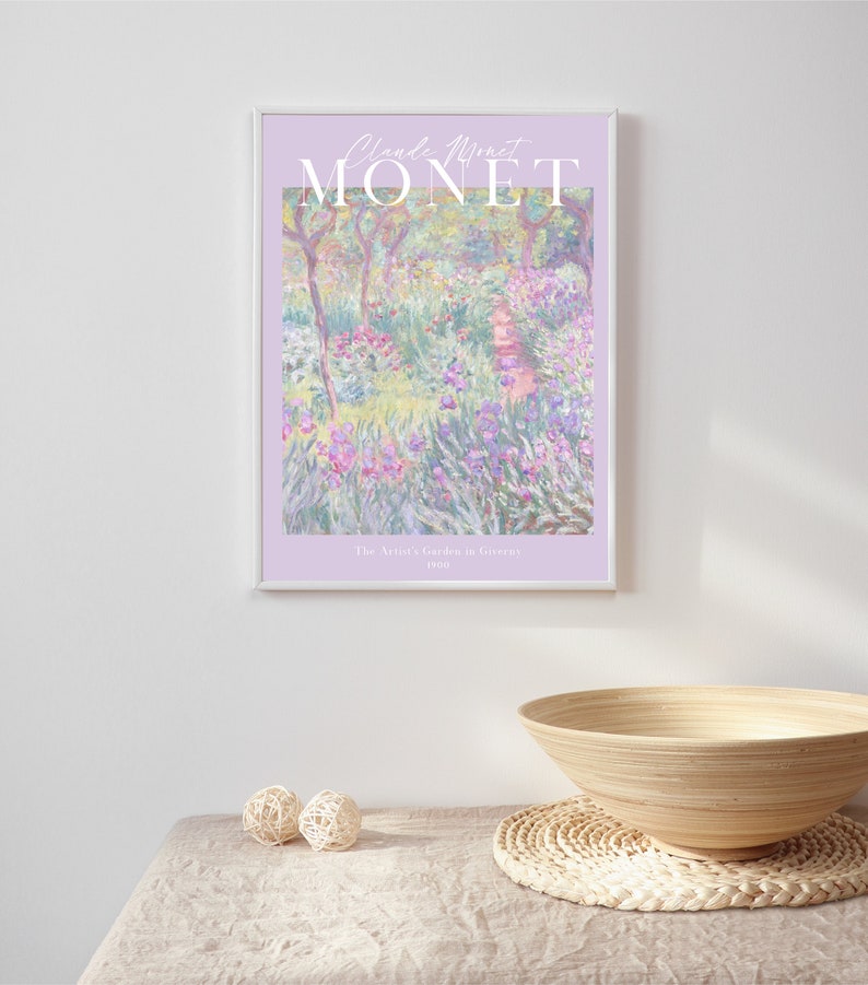 Monet Print Download Pastel Purple Monet Poster Classic - Etsy