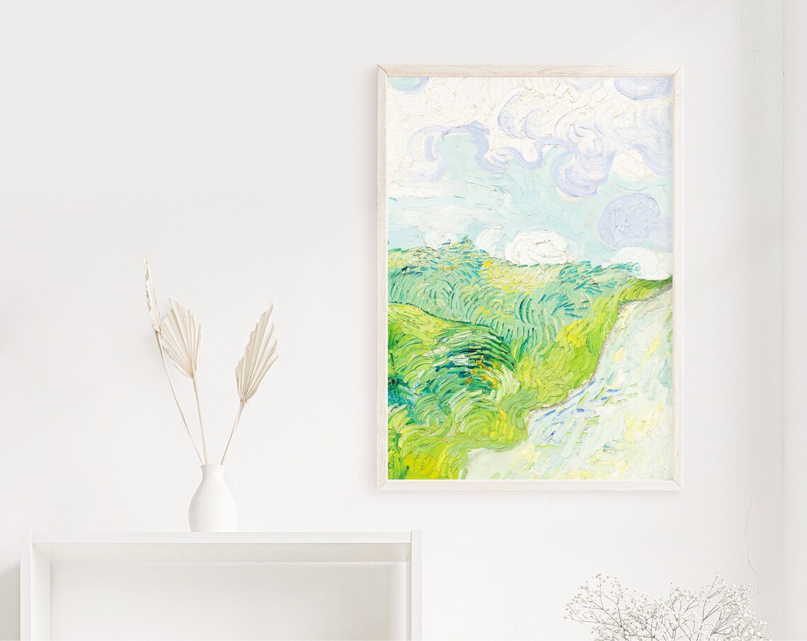 Van Gogh Poster, Vincent Van Gogh Print, Green Wheat Fields, Auvers ...