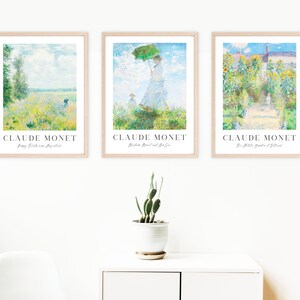 Set of 3 Monet Print Set, Monet Gallery Wall Set Classic Art Gallery ...