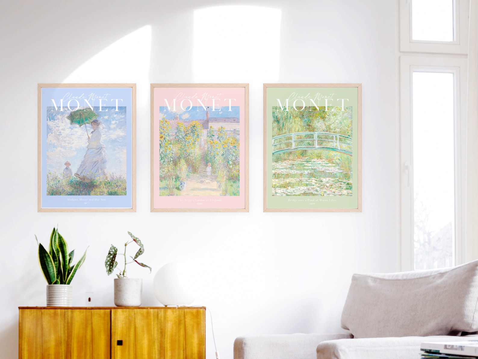 Set of 3 Monet Print, Monet Gallery Wall Set, Pastel Art Print Gallery ...