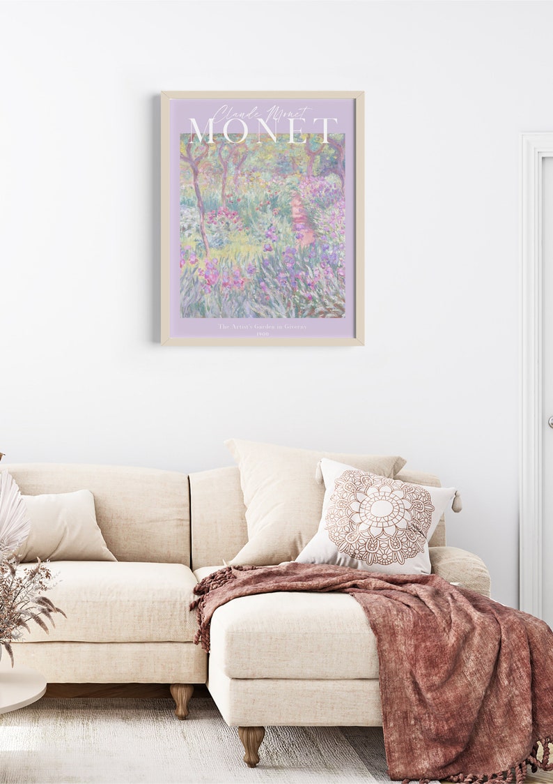 Monet Print Download Pastel Purple Monet Poster Classic - Etsy