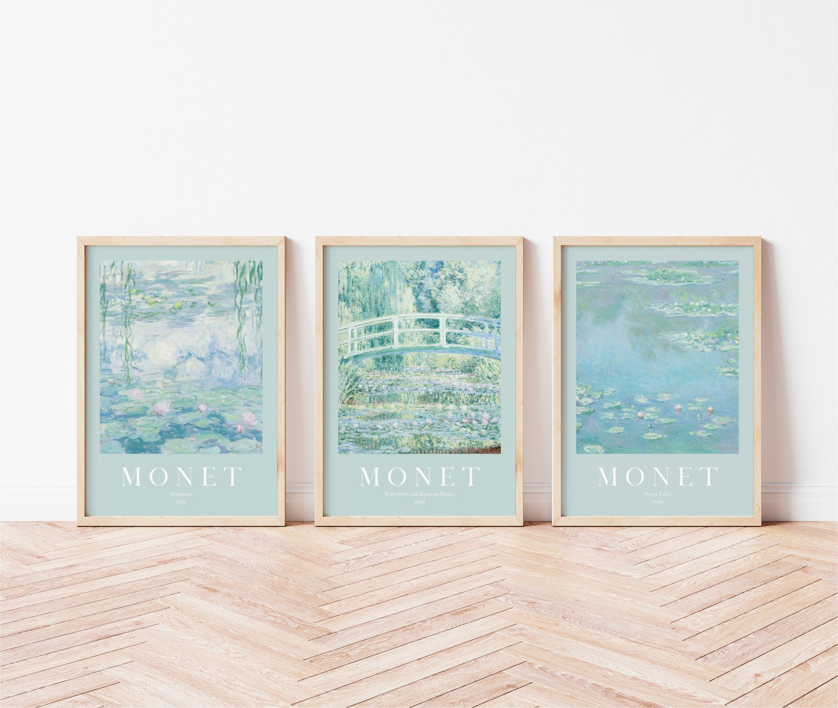 Claude Monet Printable Wall Art Set of 3 | Modern Minimalist Digital ...