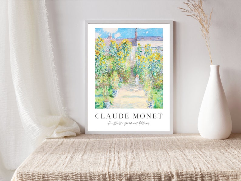 Claude Monet Print Digital Download, Sage Green Wall Art, Classic ...