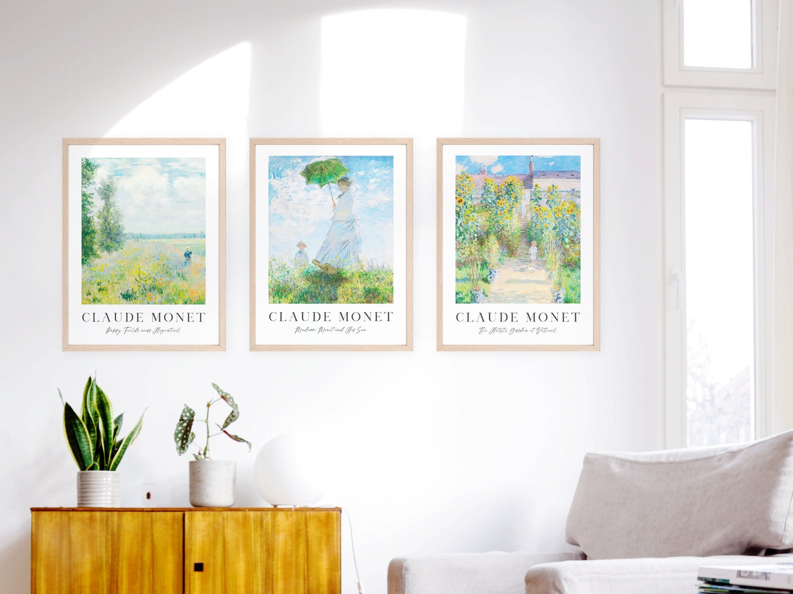 Set of 3 Monet Print Set, Monet Gallery Wall Set Classic Art Gallery ...
