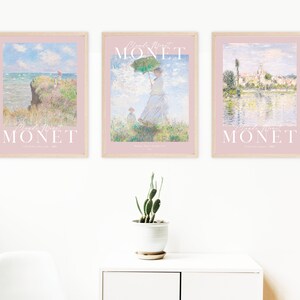 Set of 3 Monet Print, Monet Gallery Wall Set, Pastel Art Print Gallery ...