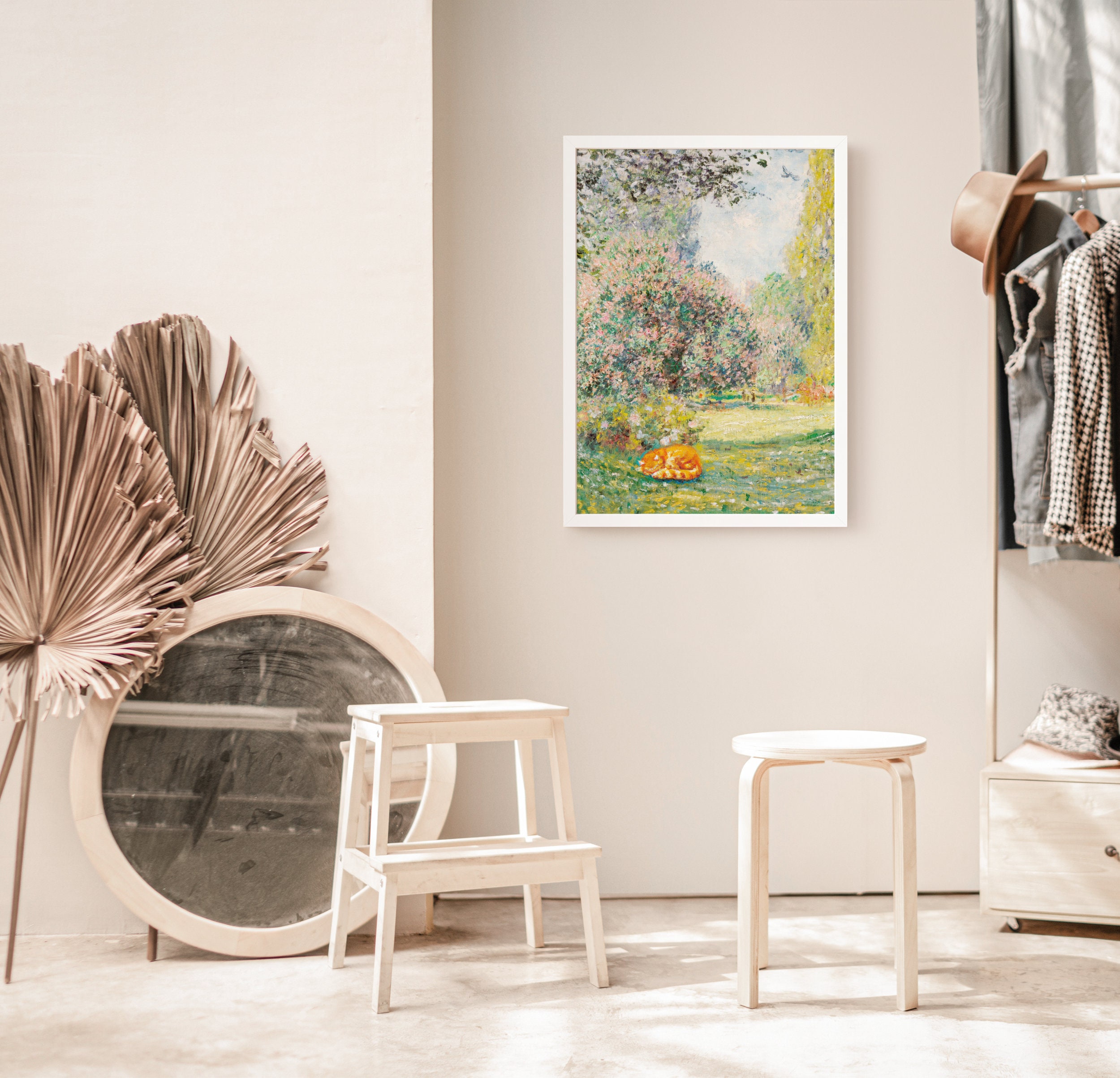 Monet Cat Poster Monet Art Print Orange Cat Print Orange - Etsy