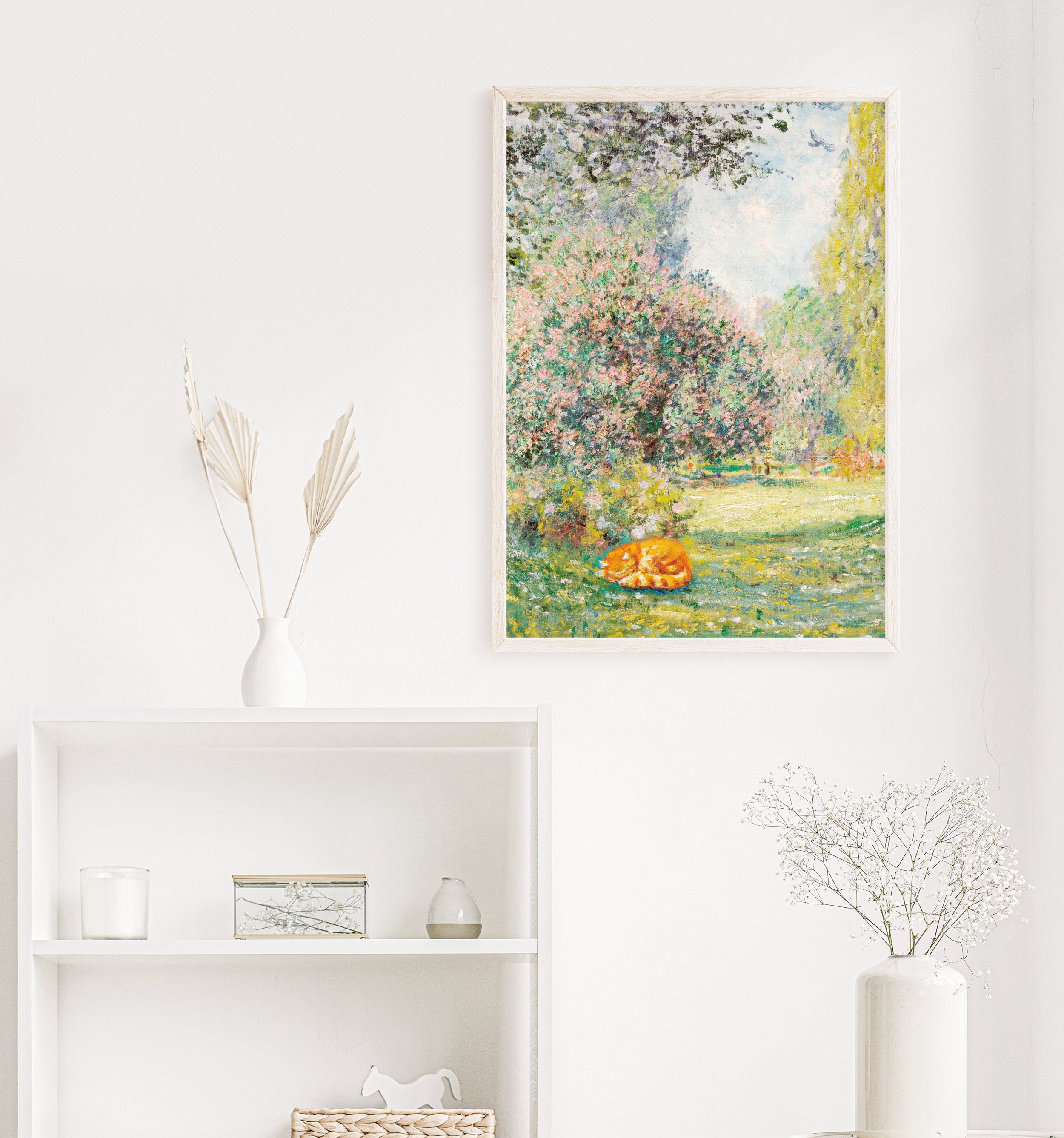 Monet Cat Poster Monet Art Print Orange Cat Print Orange - Etsy