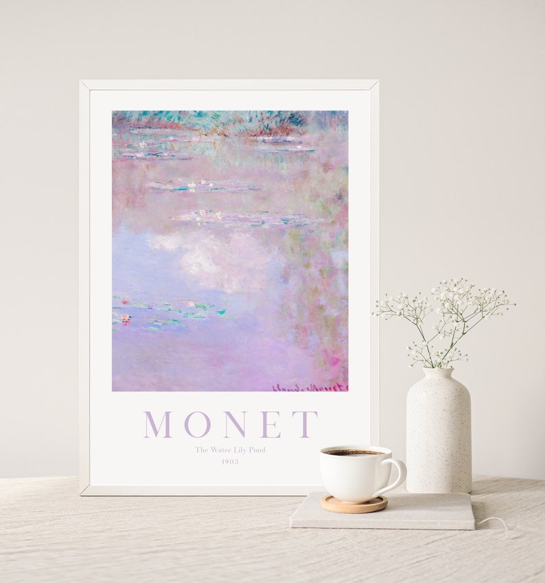 Monet Art Print, Water Lilies Print, Pastel Art Print Gallery, Monet ...