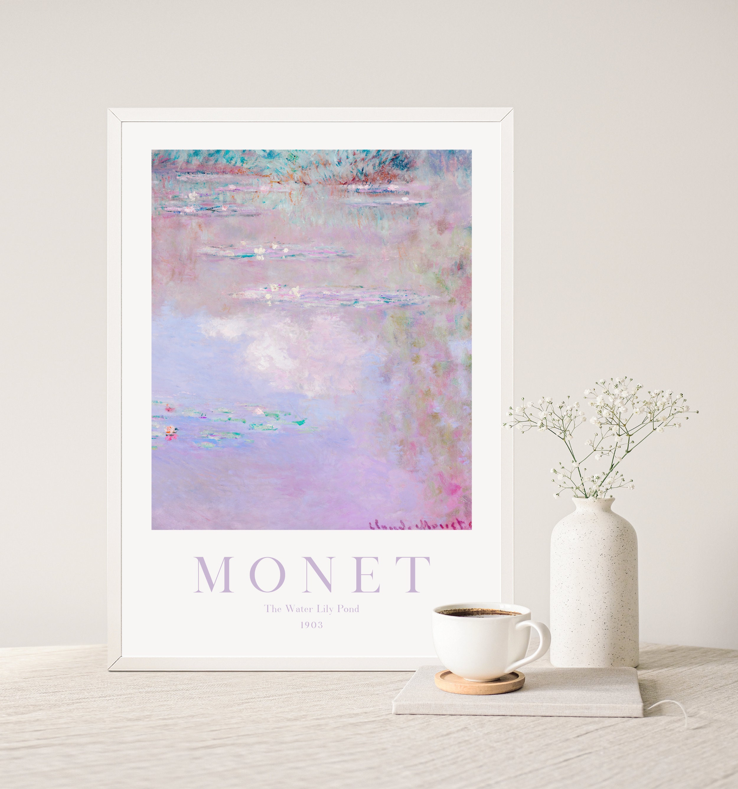 Monet Art Print Water Lilies Print Pastel Art Print Gallery - Etsy