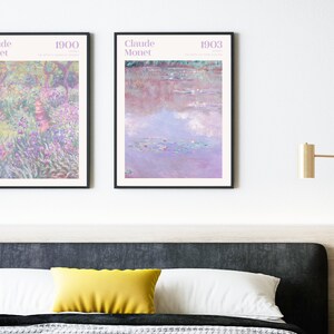 Set of 3 Monet Print, Monet Painting Gallery Wall Set, Lavender Gallery ...