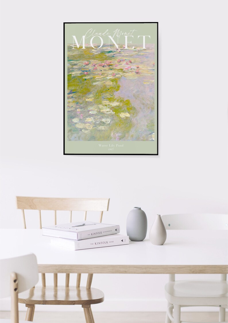 Monet Print Sage Green Monet Poster Classic Painting Poster - Etsy