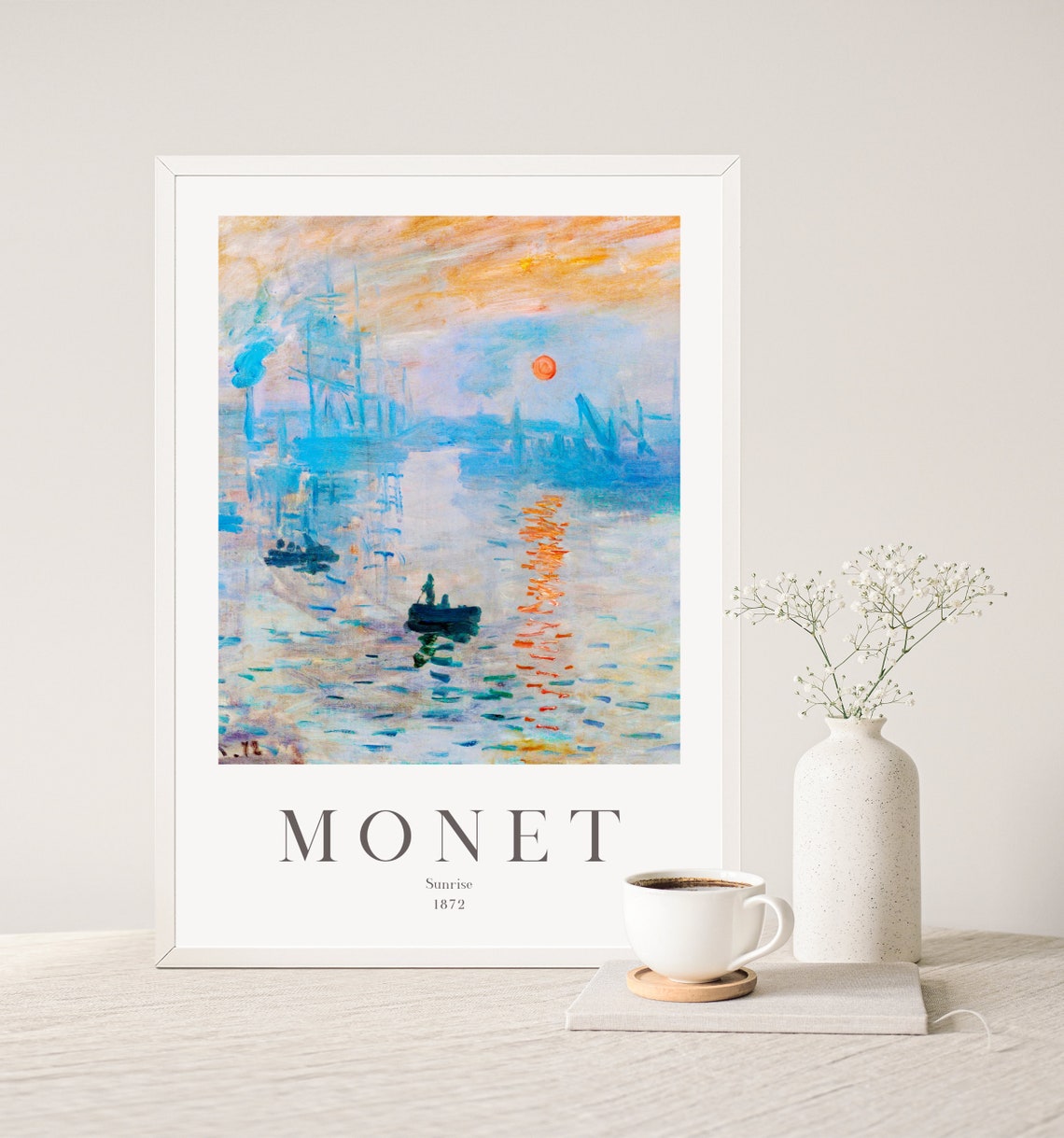 Monet Sunrise Print Impression Sunrise Monet Art Print - Etsy