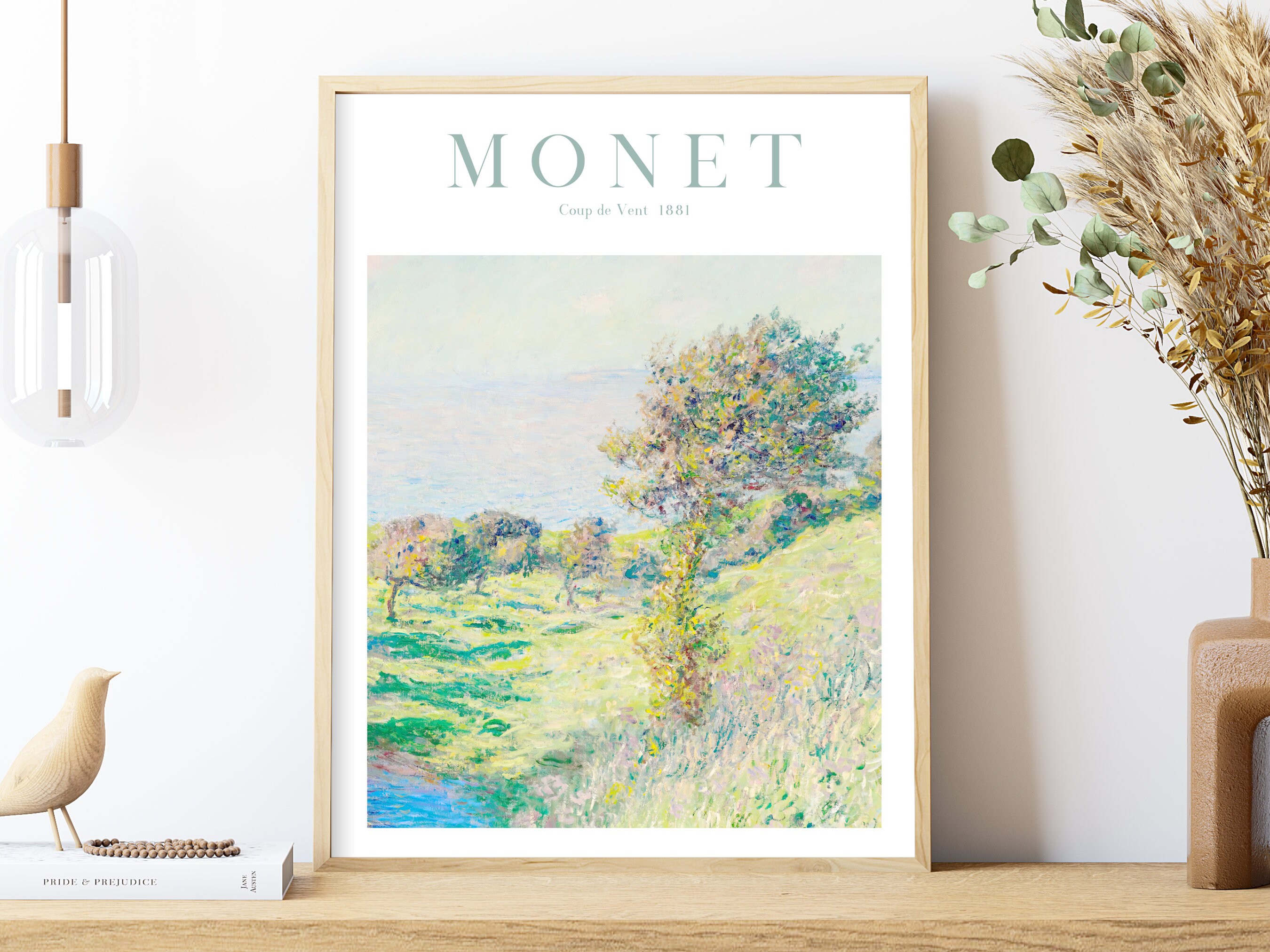 Set of 3 Monet Print, Monet Gallery Wall Set, Sage Green Gallery Set ...