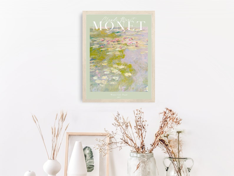Monet Print Sage Green Monet Poster Classic Painting Poster - Etsy