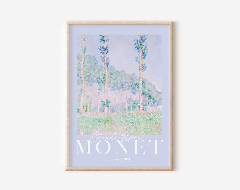 Claude Monet Print, Purple Pastel Wall Art, Vintage Impressionist ...