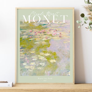 Monet Print Set of 3, Pastel Art Print Gallery, Monet Gallery Wall Set ...