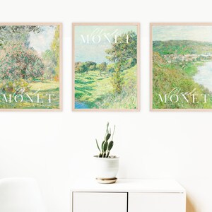 Set of 3 Monet Print, Monet Gallery Wall Set, Pastel Claude Monet Art ...