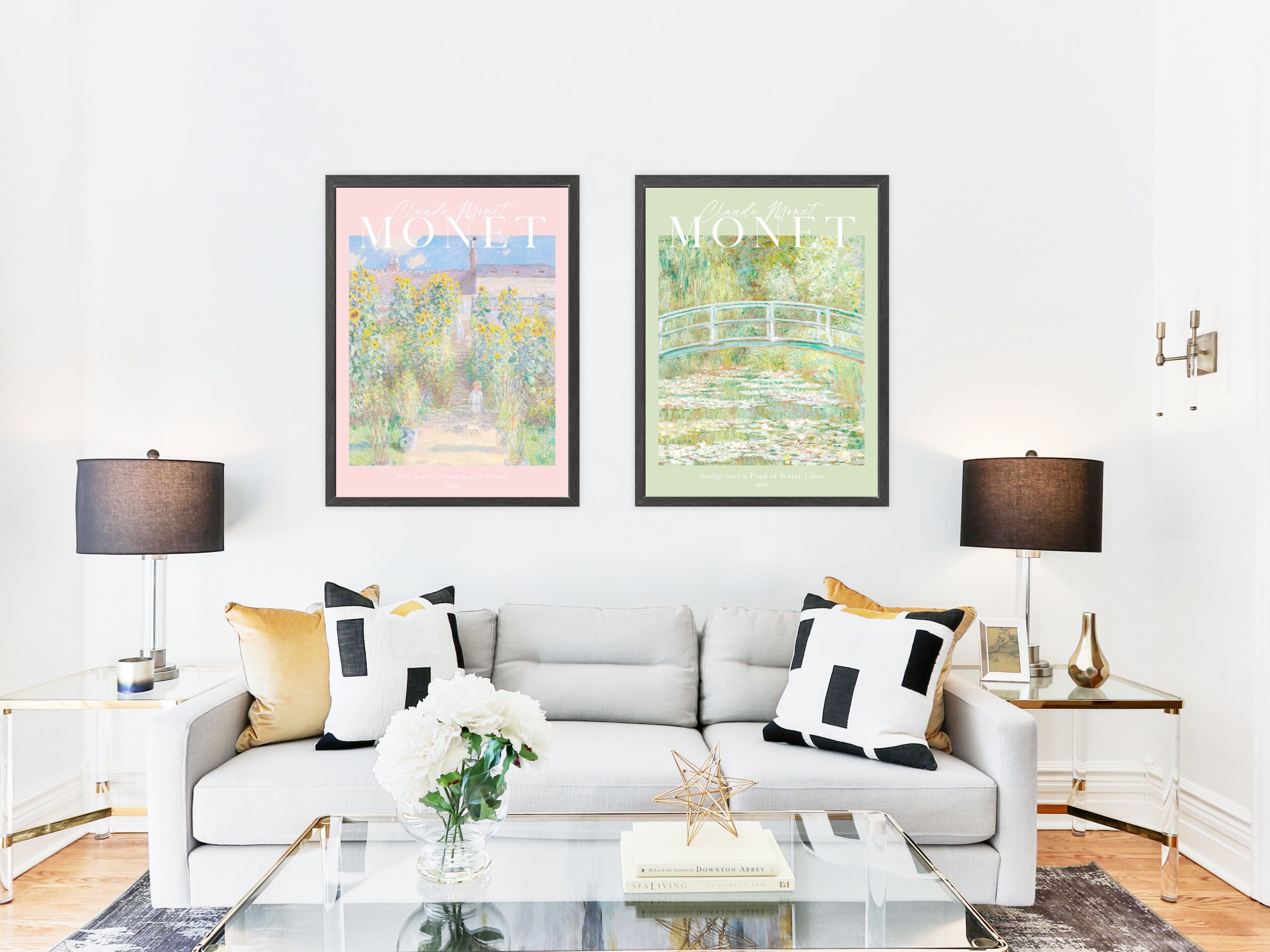 Set of 3 Monet Print Monet Gallery Wall Set Pastel Art Print - Etsy
