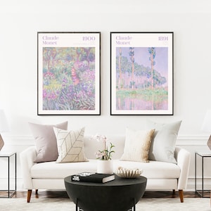 Set of 3 Monet Print, Monet Painting Gallery Wall Set, Lavender Gallery ...