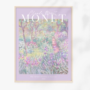 Monet Print Download, Pastel Purple Monet Poster, Classic Painting ...