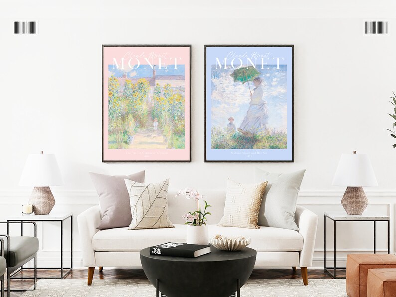Set of 3 Monet Print, Monet Gallery Wall Set, Pastel Art Print Gallery ...
