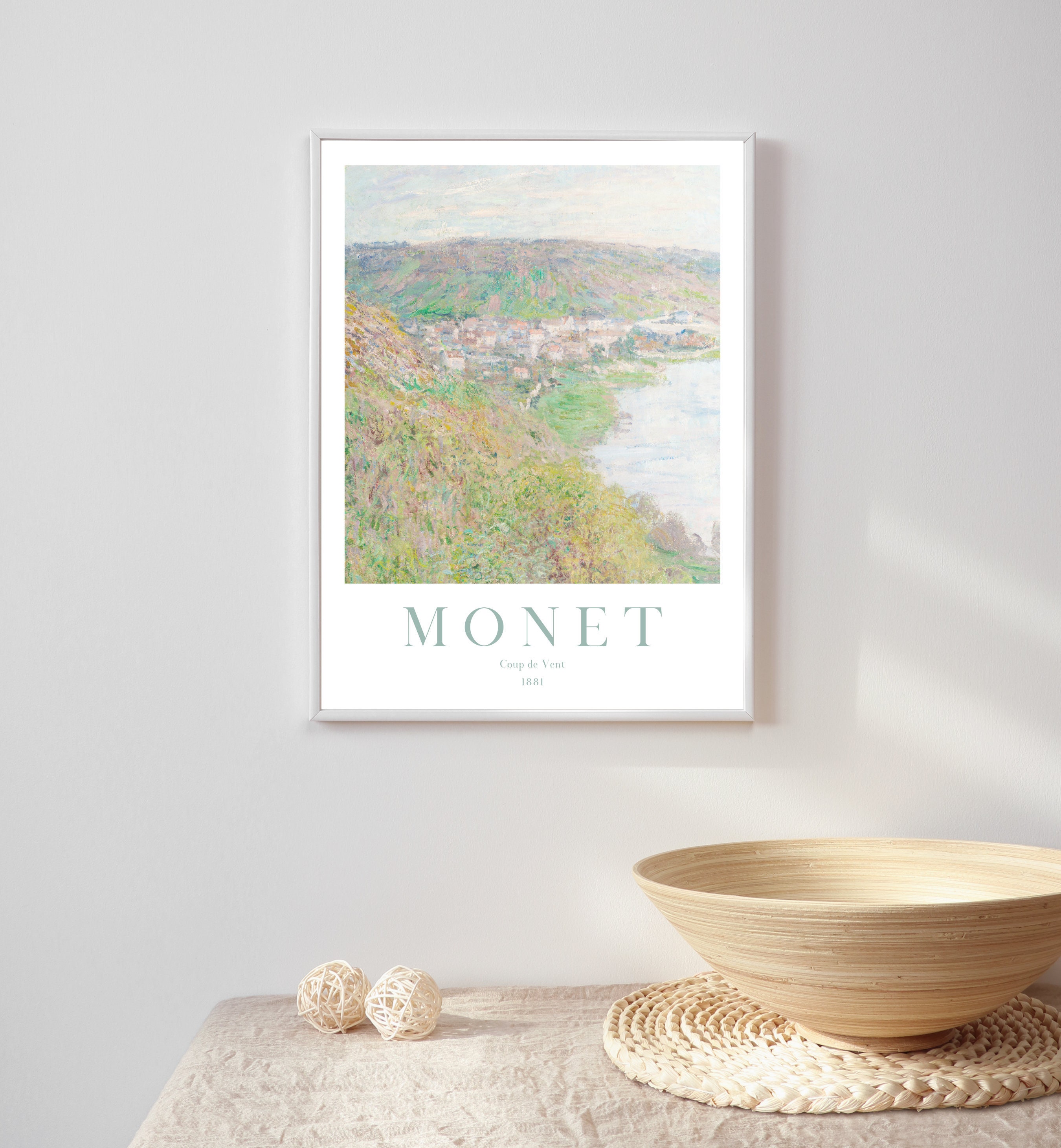 Set of 3 Monet Print, Monet Gallery Wall Set, Sage Green Gallery Set ...