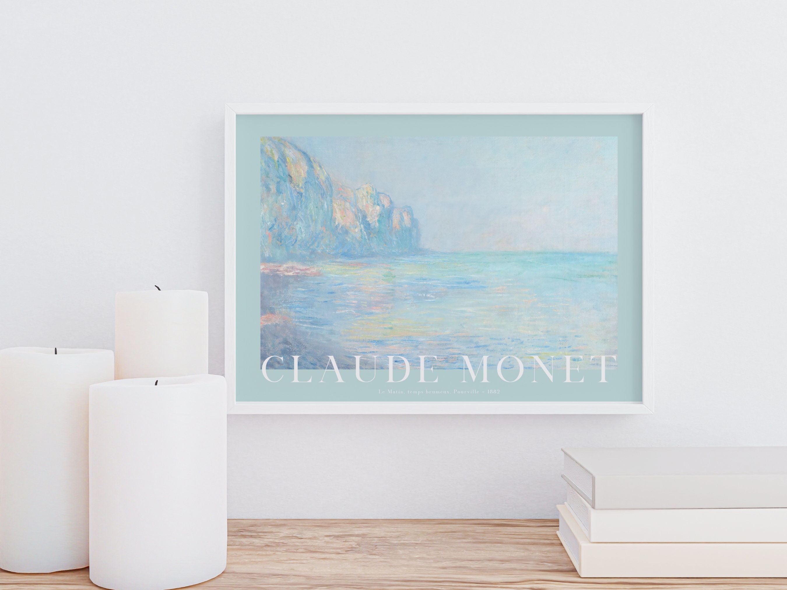 Monet Horizontal Poster, Monet Landscape Print, Seascape Print, Vintage ...