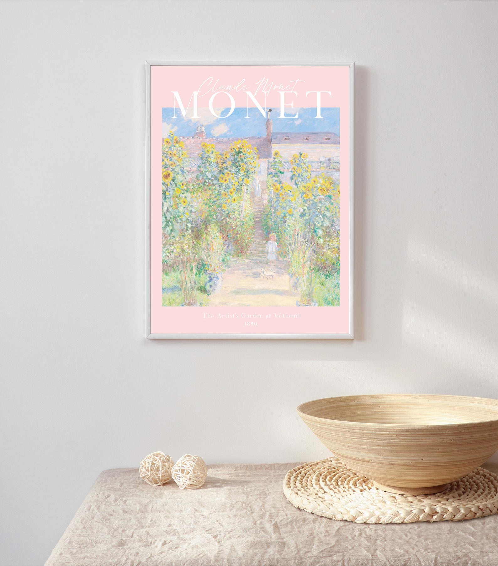Monet Print Download Pastel Pink Monet Poster Classic - Etsy