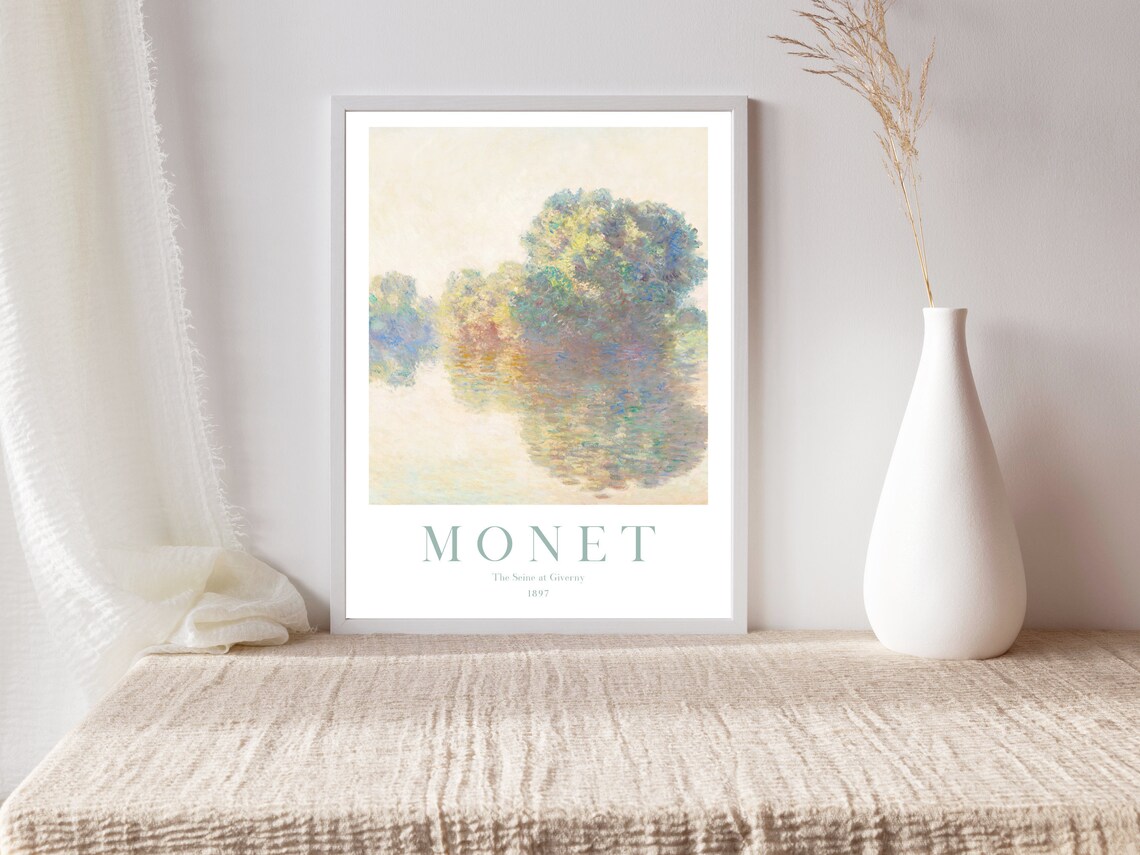 Set of 3 Monet Print, Monet Gallery Wall Set, Sage Green Gallery Set ...