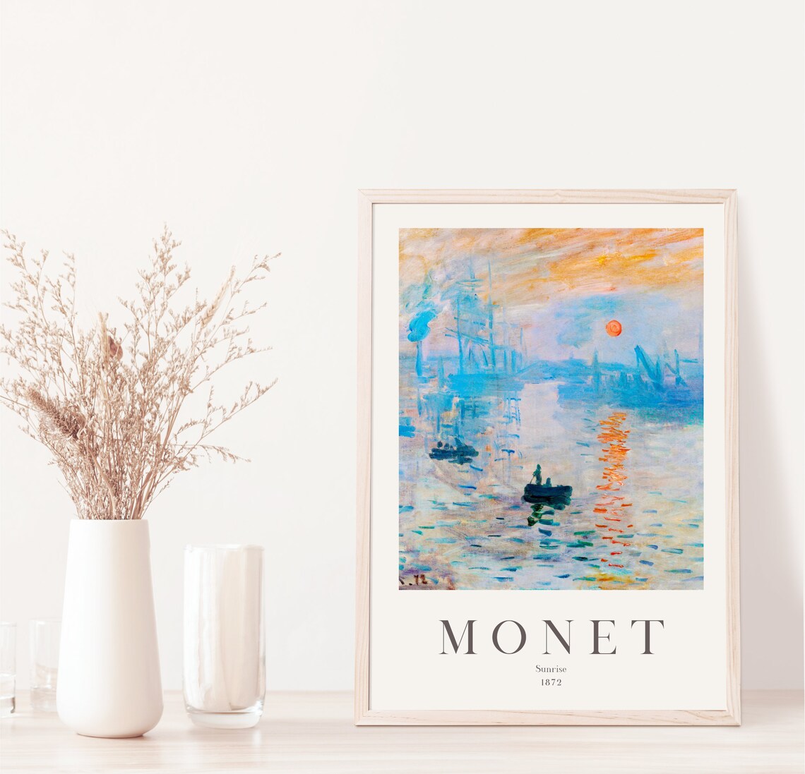 Monet Sunrise Print Impression Sunrise Monet Art Print - Etsy