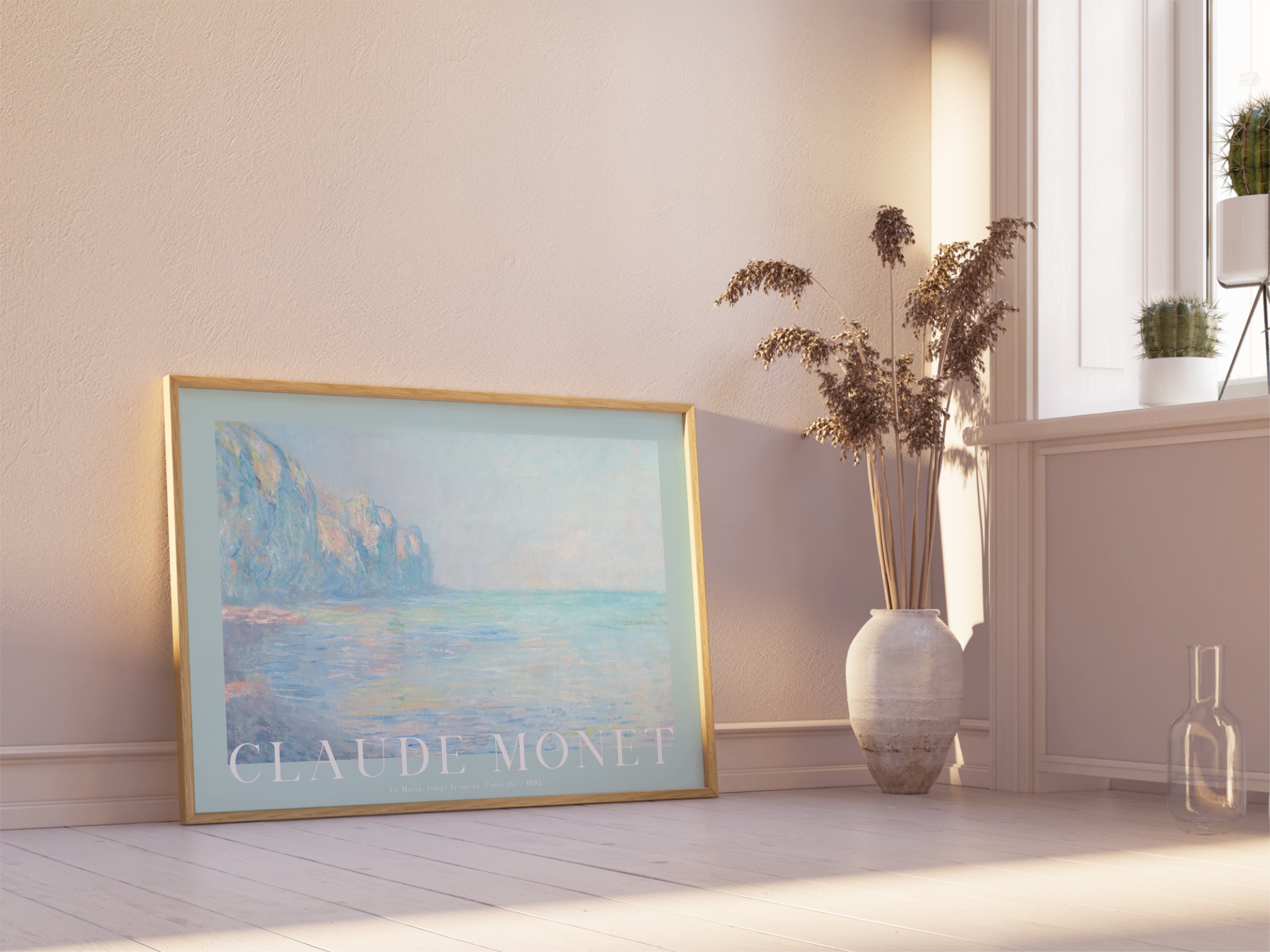 Monet Horizontal Poster, Monet Landscape Print, Seascape Print, Vintage ...
