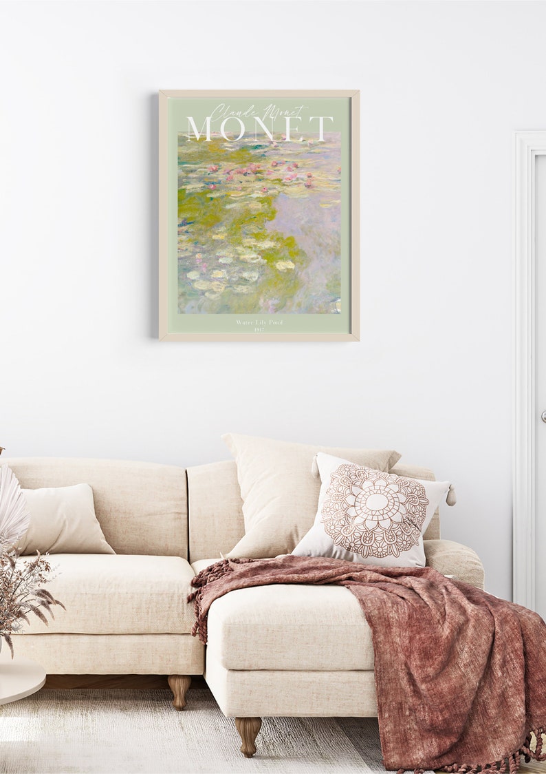 Monet Print Sage Green Monet Poster Classic Painting Poster - Etsy