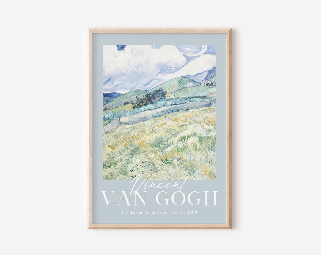 Blue Van Gogh Print, Pastel Van Gogh Wall Art, Exhibition Poster, Art ...