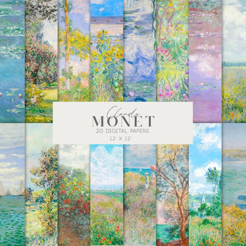 Scrapbooking Monet Paper - Etsy