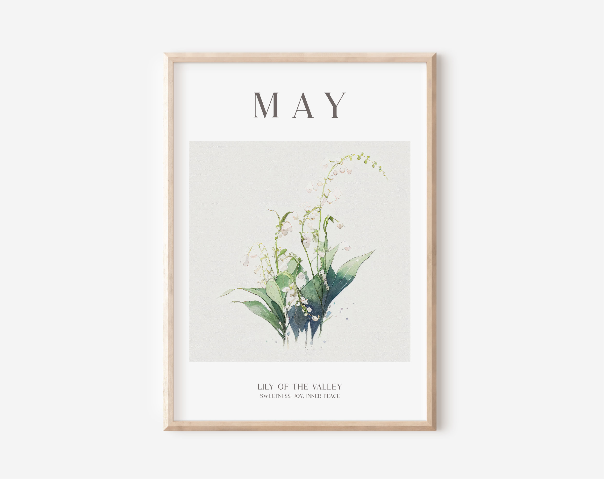 Birth Month Flower Print May Birthday Gift Lily of the - Etsy
