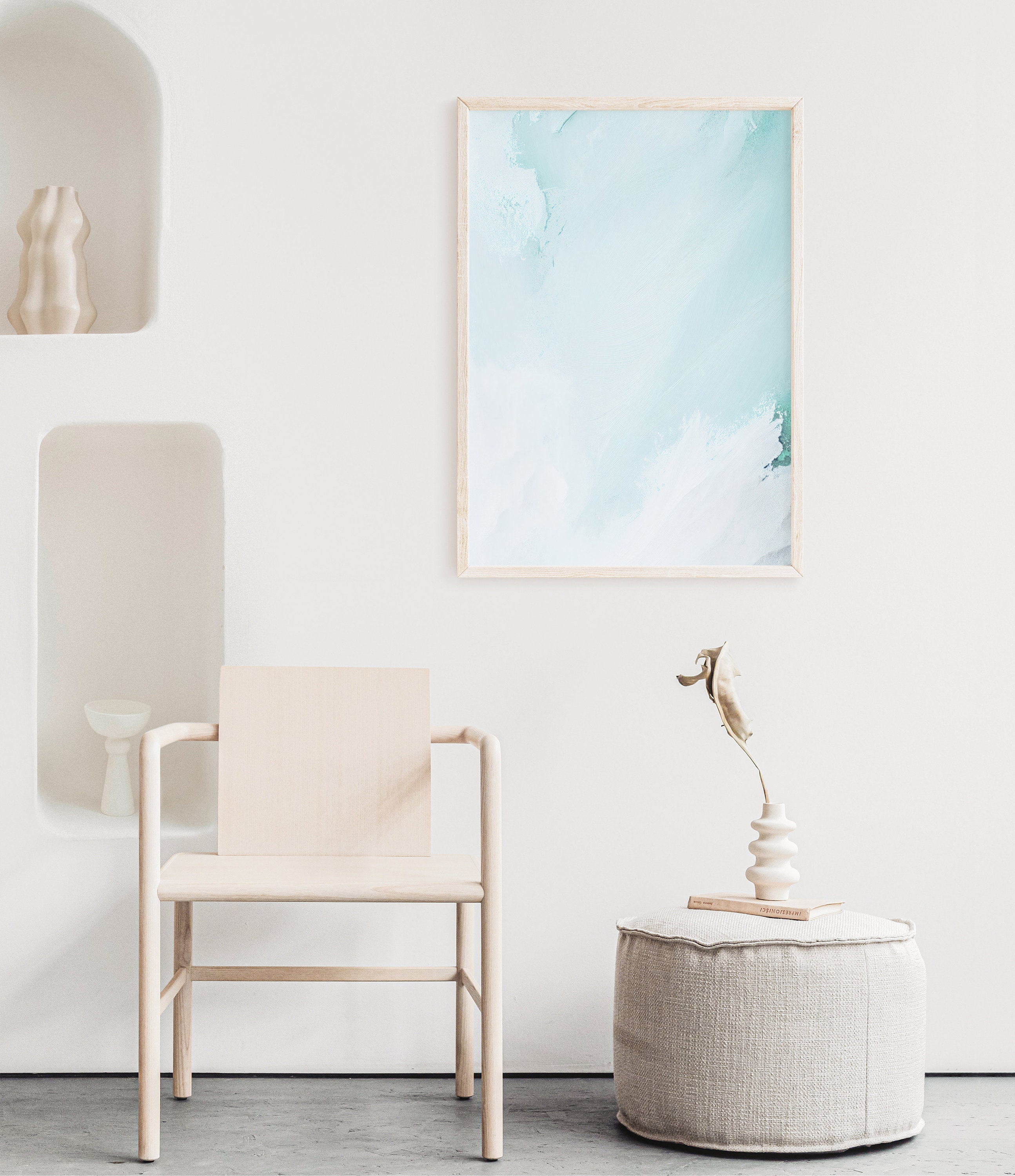 Pale Blue Wall Art, Set of 2 Prints, Calming Wall Art, Minimalist ...