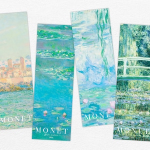 Monet Bookmark Printable Bookmarks Digital Download Bookmark Claude ...