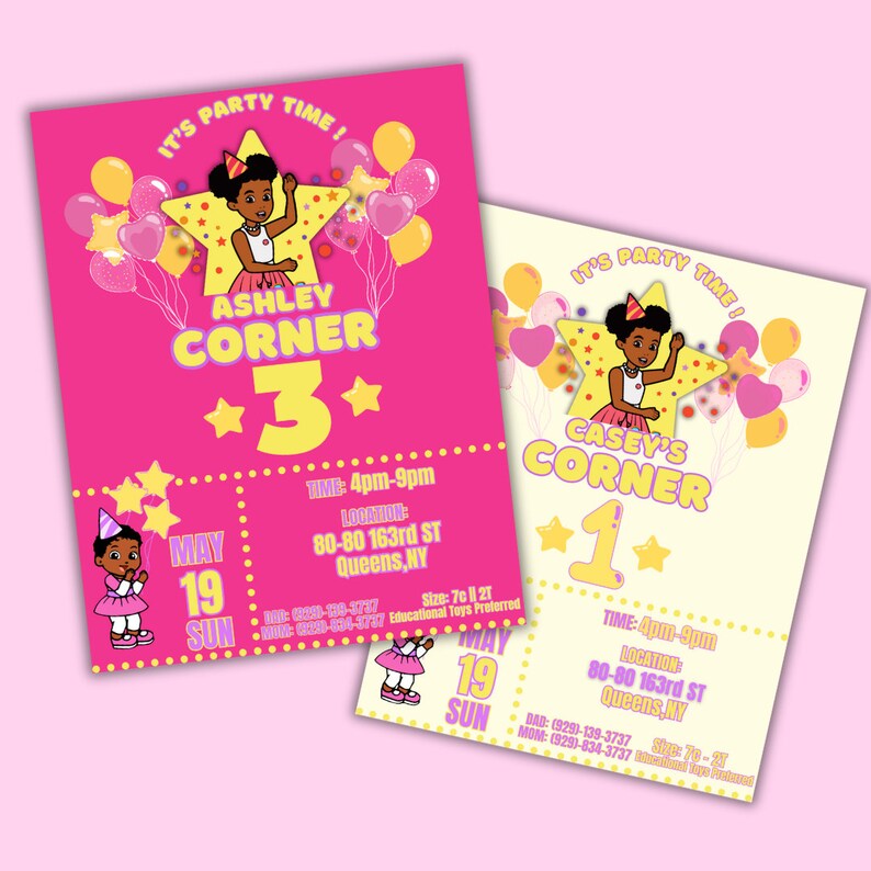 Gracies Corner Birthday Party Invite Gracie Corner Invitation - Etsy