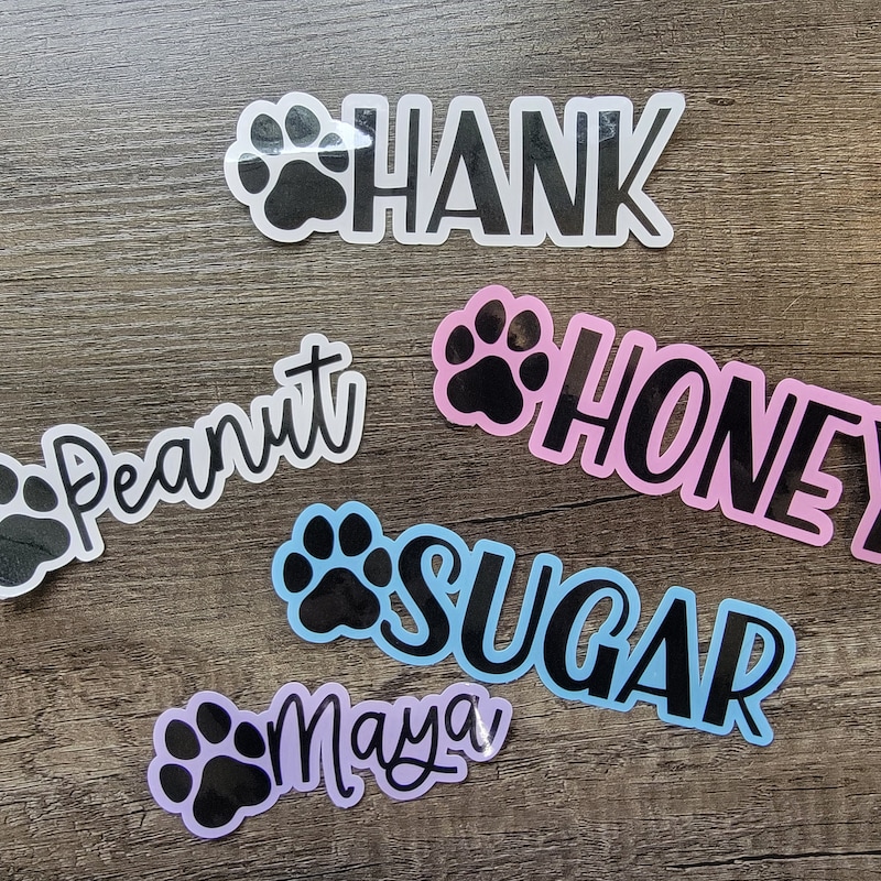 Vinyl Dog Name Decal - Etsy