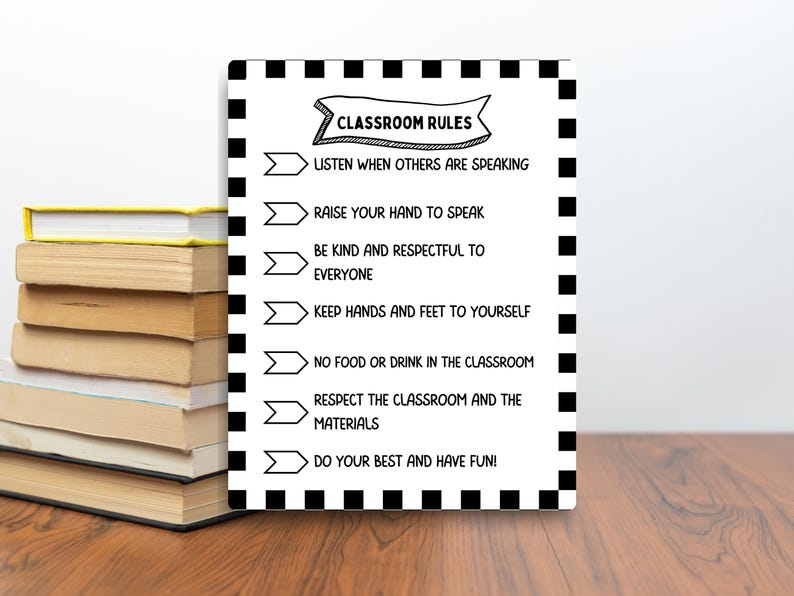 Printable Classroom Rules | Classroom Rules Template | Downloadable ...