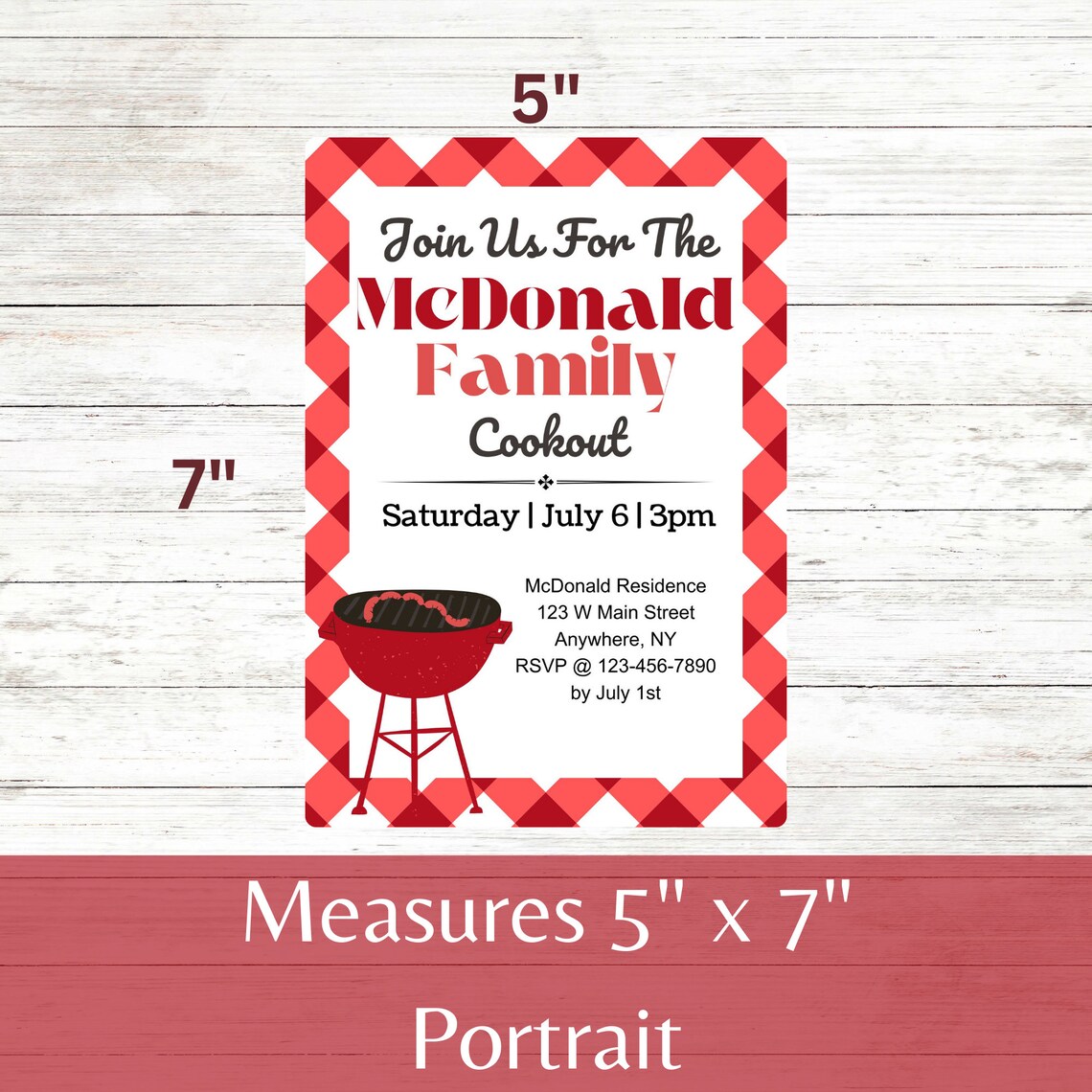 Family Cookout Invitation Template | Editable Cookout Invitation | BBQ ...