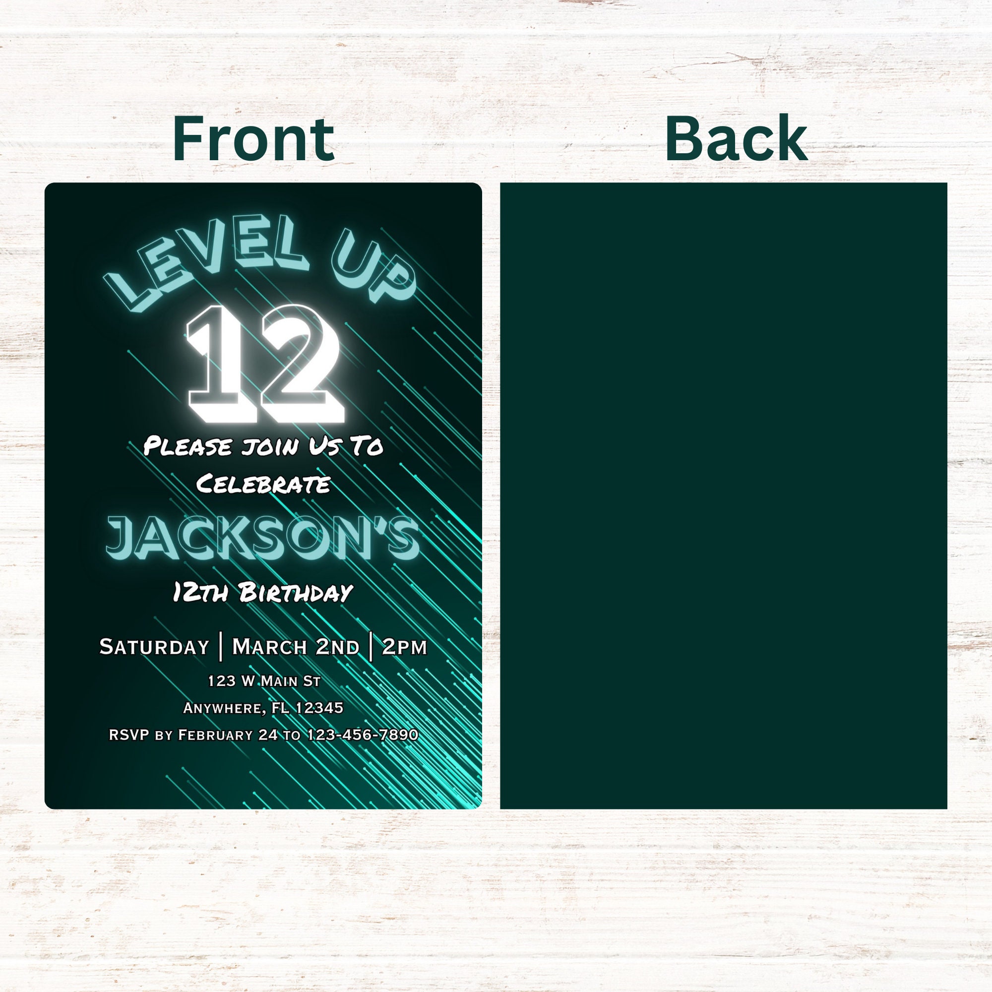 Level up Birthday Invitation Template | Editable Boys Birthday ...