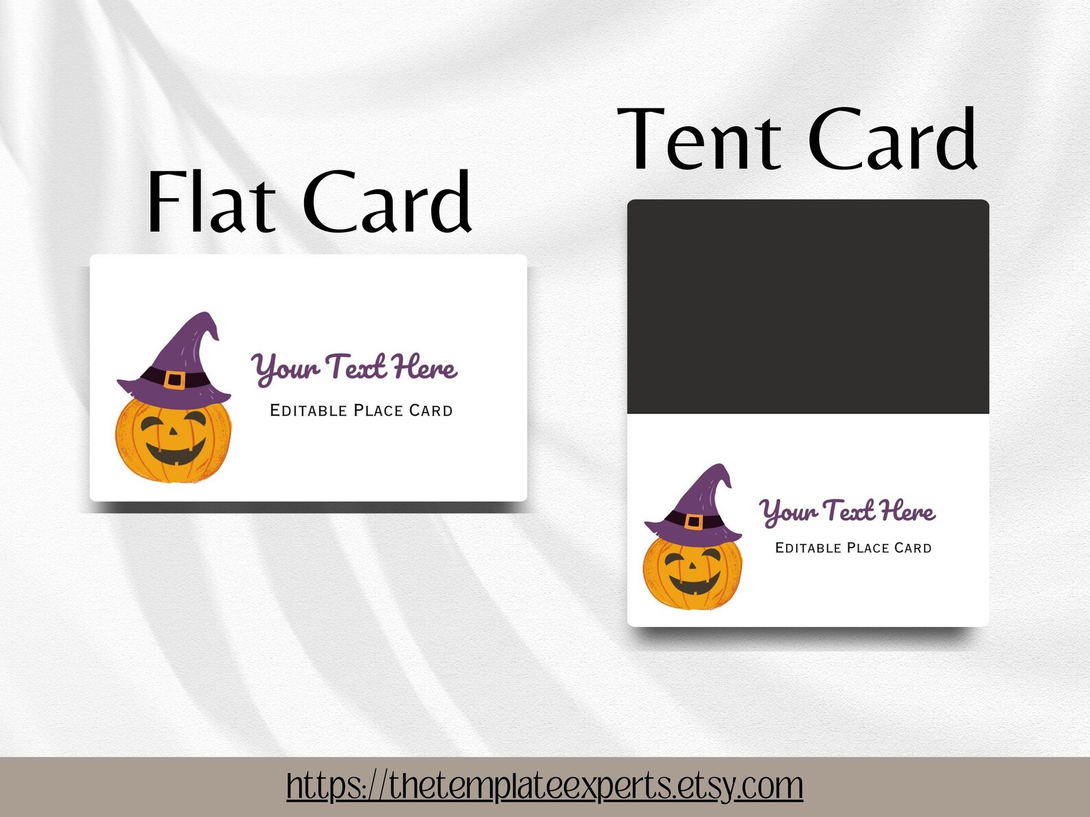 Halloween Place Card Template | Fall Place Card Template | Fall Buffet ...