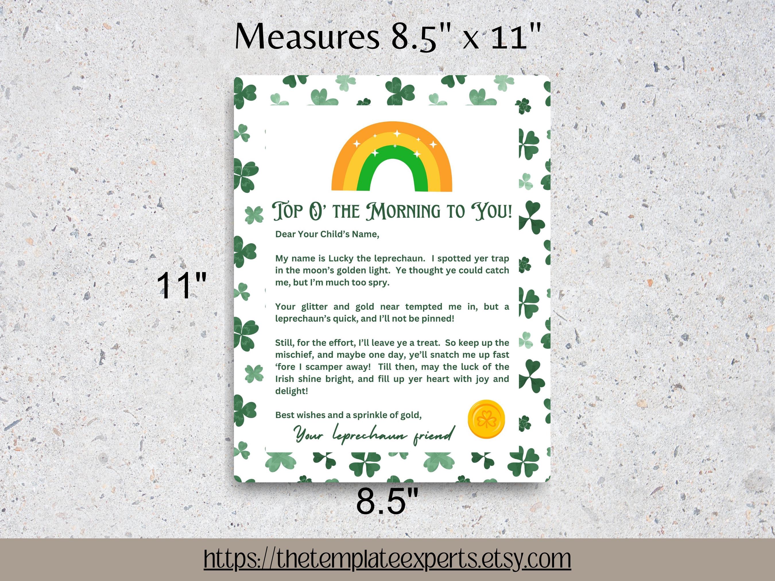 Leprechaun Trap Letter Printable | Editable Leprechaun Letter for Kids ...