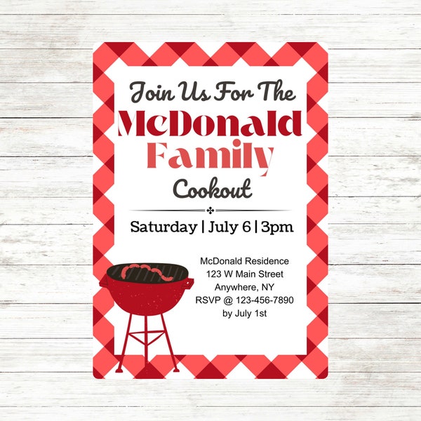 Cookout Invitation - Etsy