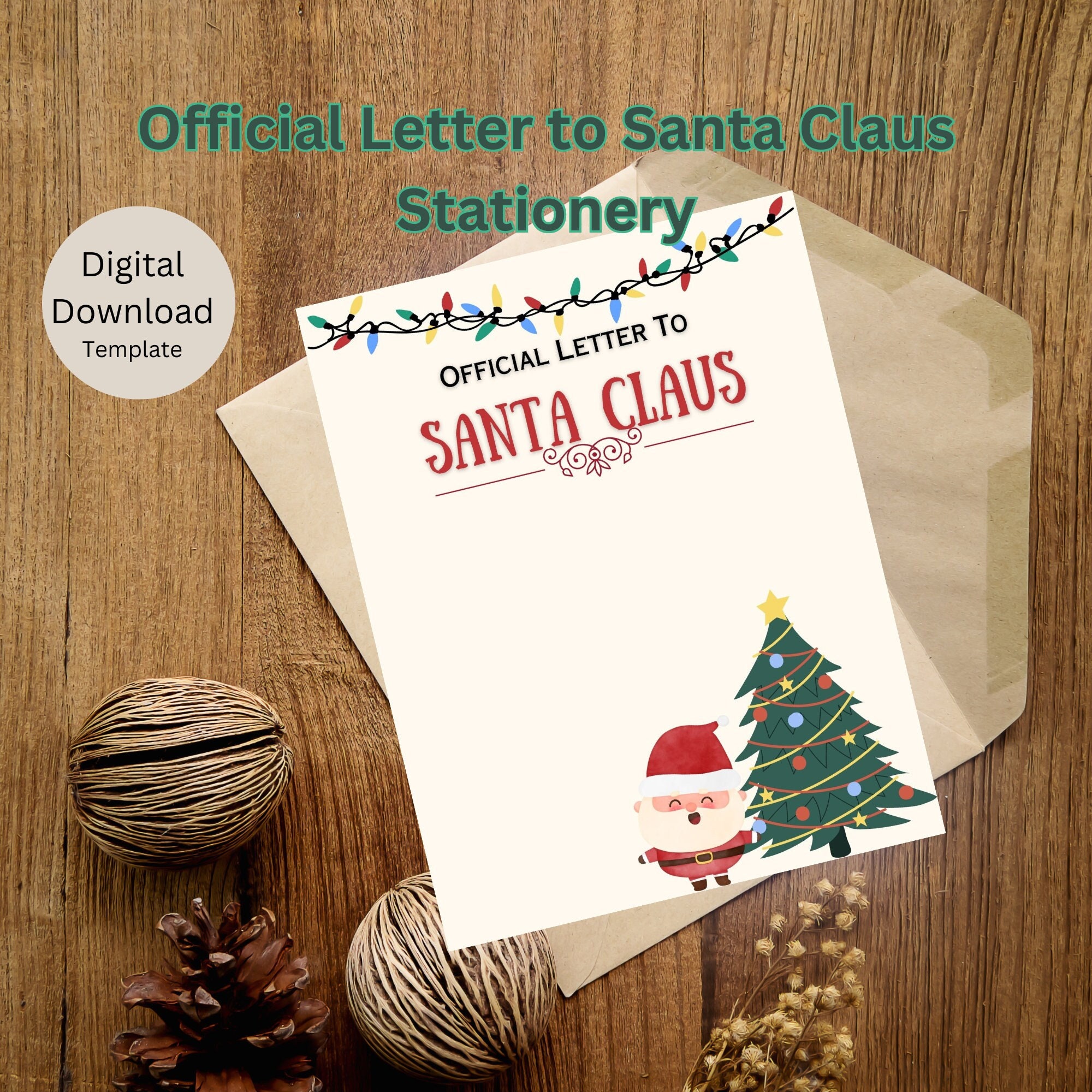 Letter to Santa Template Letter to Santa Stationery Template - Etsy