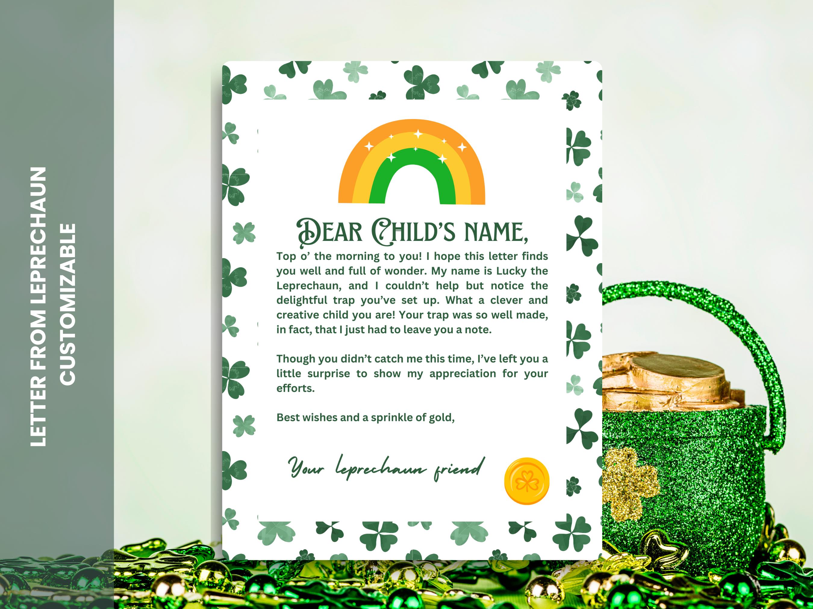 Leprechaun Trap Letter Printable | Editable Leprechaun Letter for Kids ...