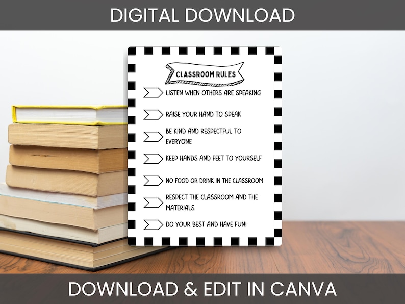 Printable Classroom Rules | Classroom Rules Template | Downloadable ...