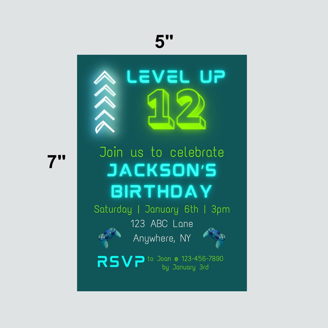 Level up Birthday Invitation Template | Editable Boys Birthday ...